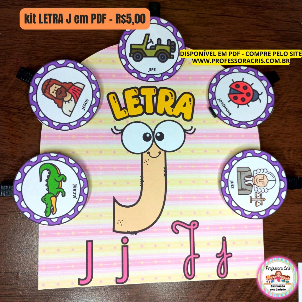 PDF KIT CONSOANTES Letra J – Professora Cris – Ensinando com carinho