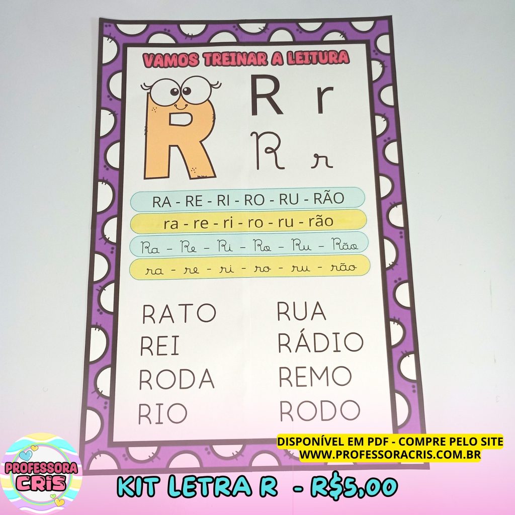 PDF KIT CONSOANTES Letra R – Professora Cris – Ensinando com carinho
