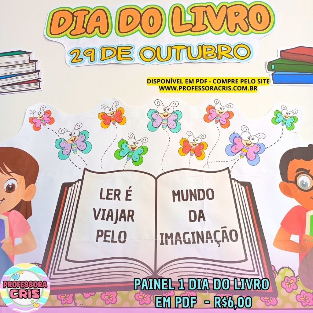 PDF Painel 1 Dia do Livro – Professora Cris – Ensinando com carinho