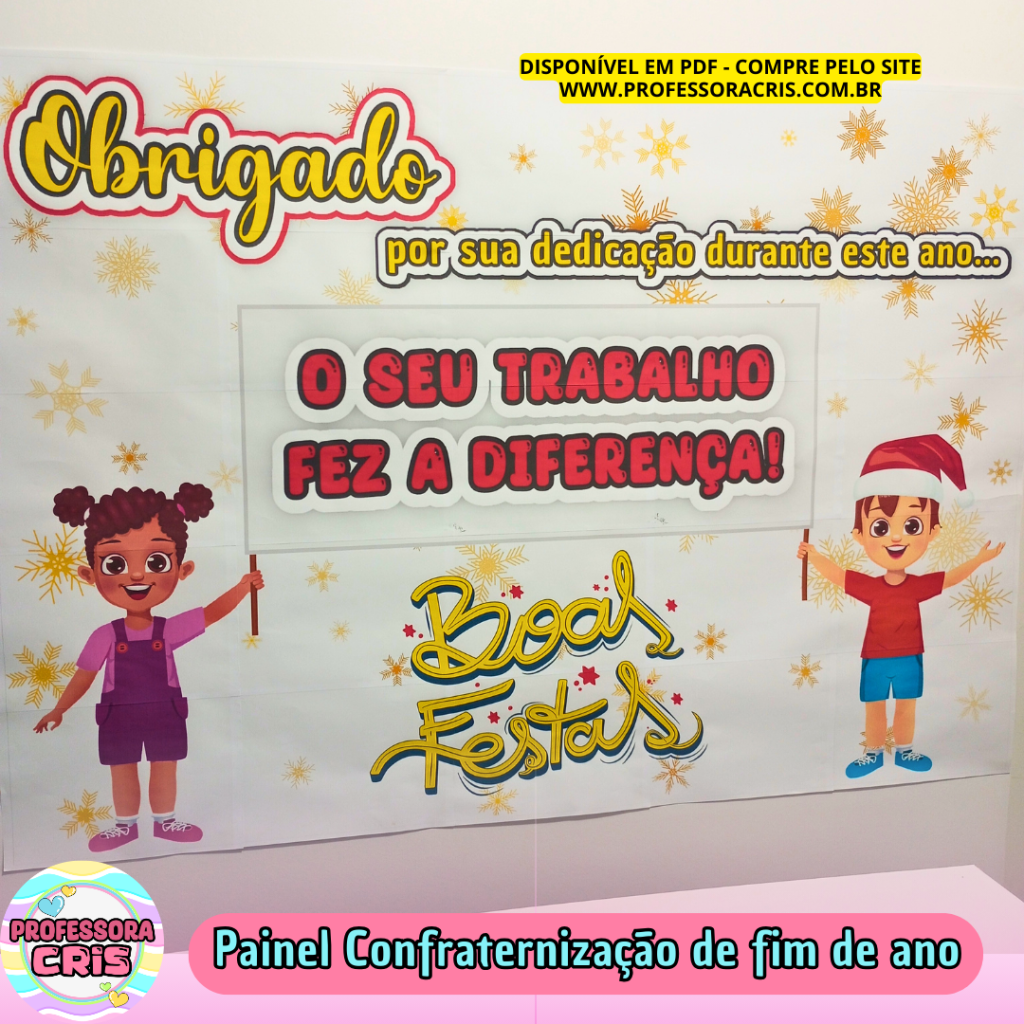 Painel Confraternização fim de ano – Professora Cris – Ensinando com ...