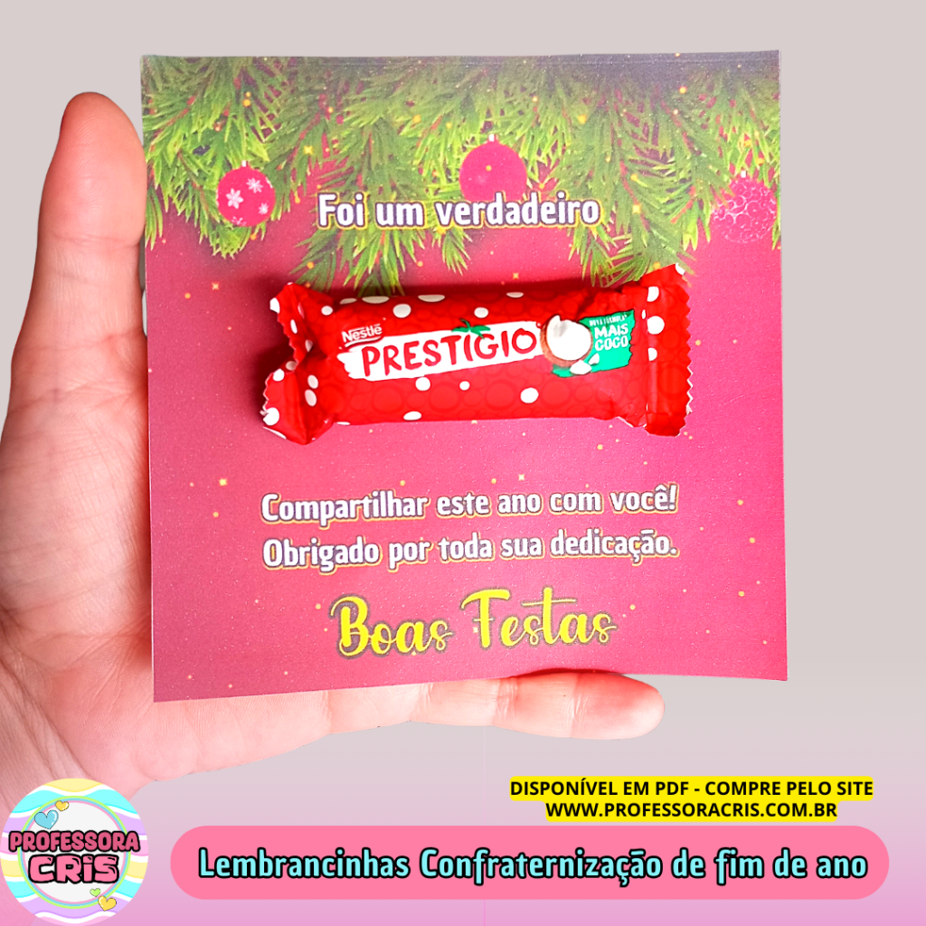Lembrancinha fim de ano – Professora Cris – Ensinando com carinho